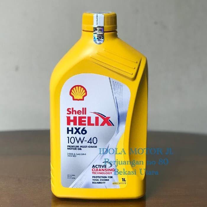 NEW OLI SHELL HELIX HX6 SAE 10W-40 ISI 1 LITER | Lazada Indonesia
