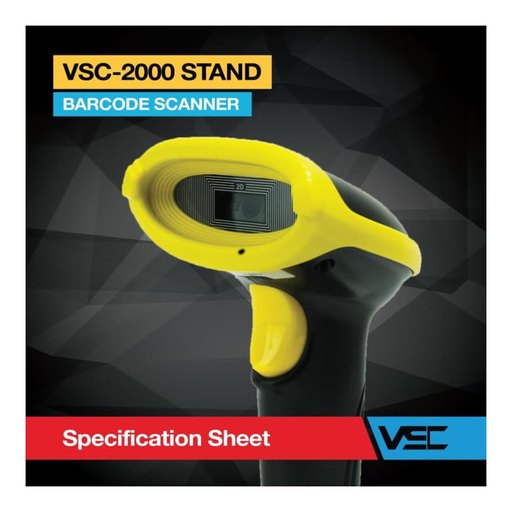 BARCODE SCANNER AUTO SENSE / STAND 2D VSC 2000 - USB (QR Code-Efaktur ...