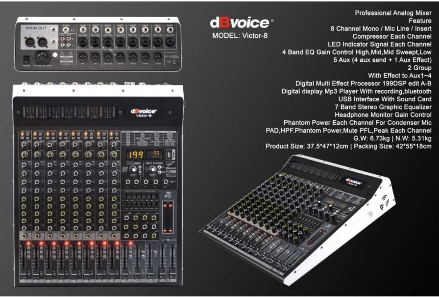 Mixer db Voice Victor 8 Original 8 Channel dbVoice | Lazada Indonesia