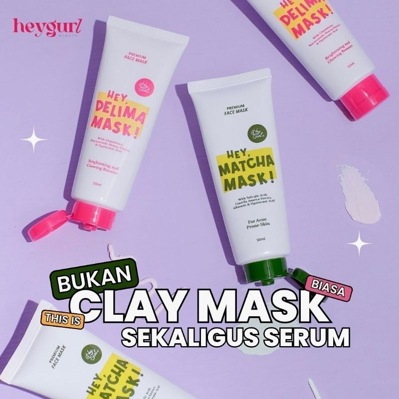 CLAYMASK HEYGURL HEY DELIMA MASK HEY MATCHA MASK BY HEYGURL.ID | Lazada ...