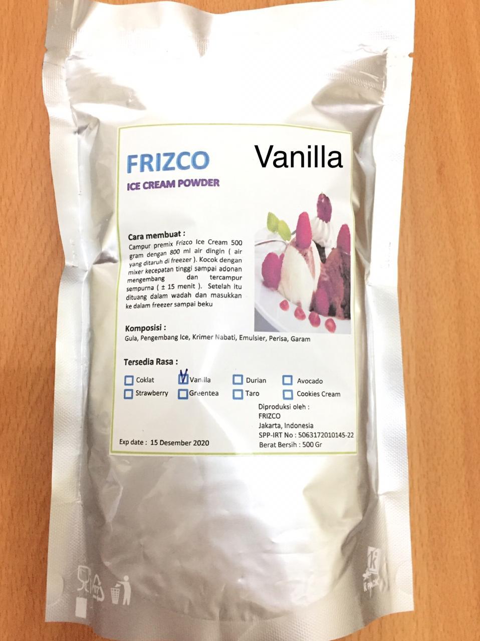 Frizco Premix Ice Cream 500gr | Vanilla | Lazada Indonesia