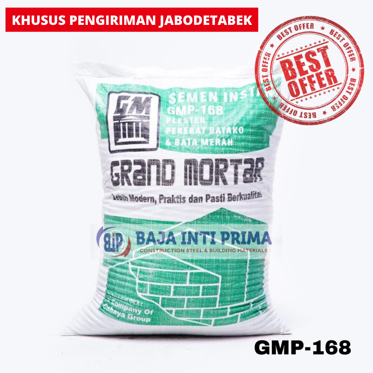 Semen Grand Mortar GMP-168 Instan Plester Screading (kirim faktur ...