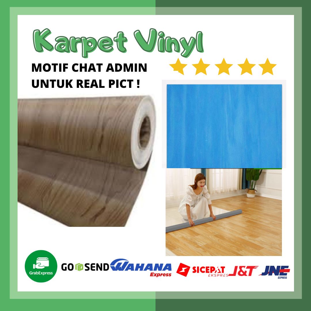 Karpet Vinyl Tikar Rumah Per Meter Tikar Gulung Alas Meja Karpet ...