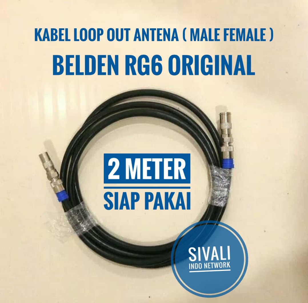 2 METER KABEL LOOP OUT ANTENNA BELDEN RG 6 UNTUK SET TOP BOX TV | Lazada Indonesia