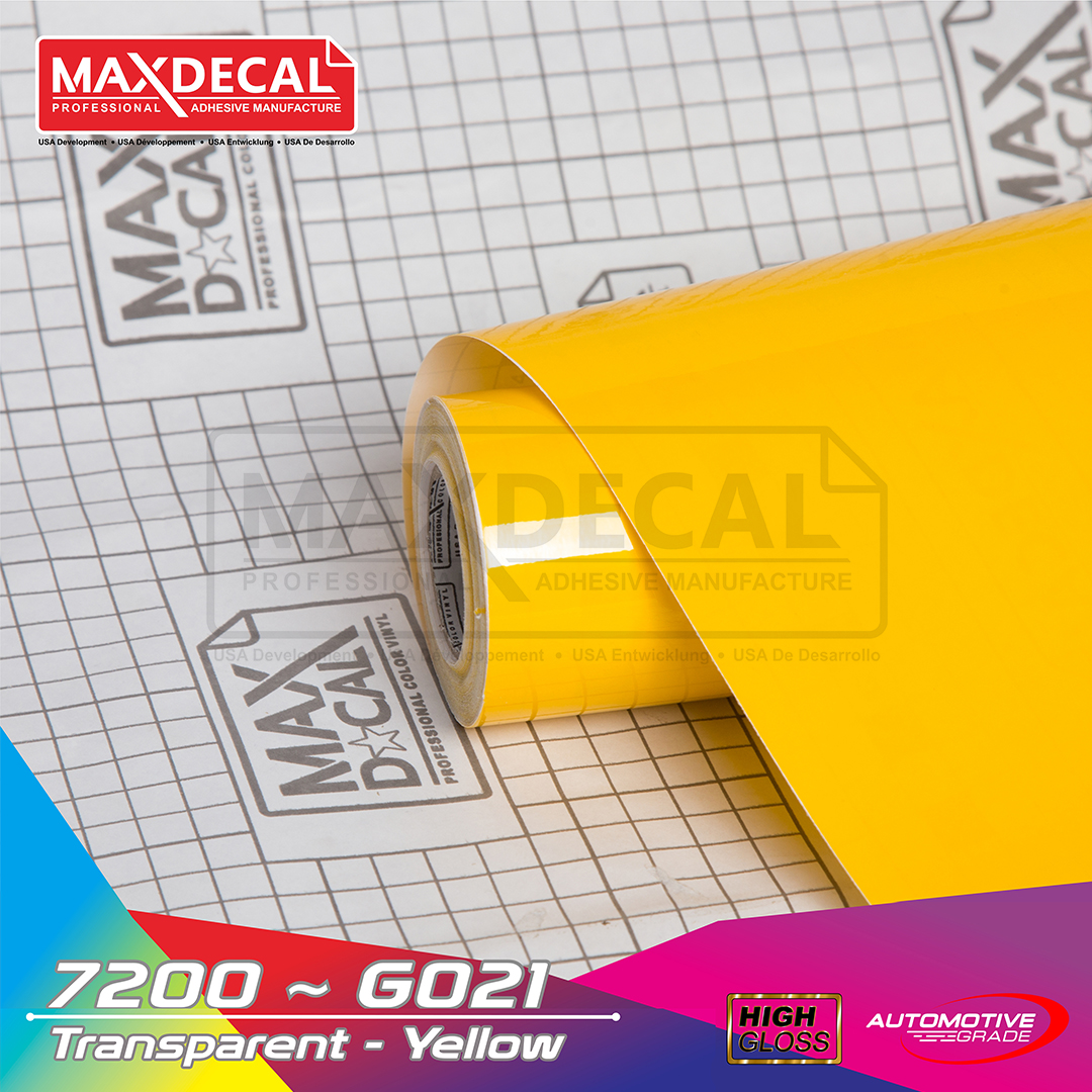 Skotlet kuning mate doff Glossy transparan Scotlet Stiker kuning ...