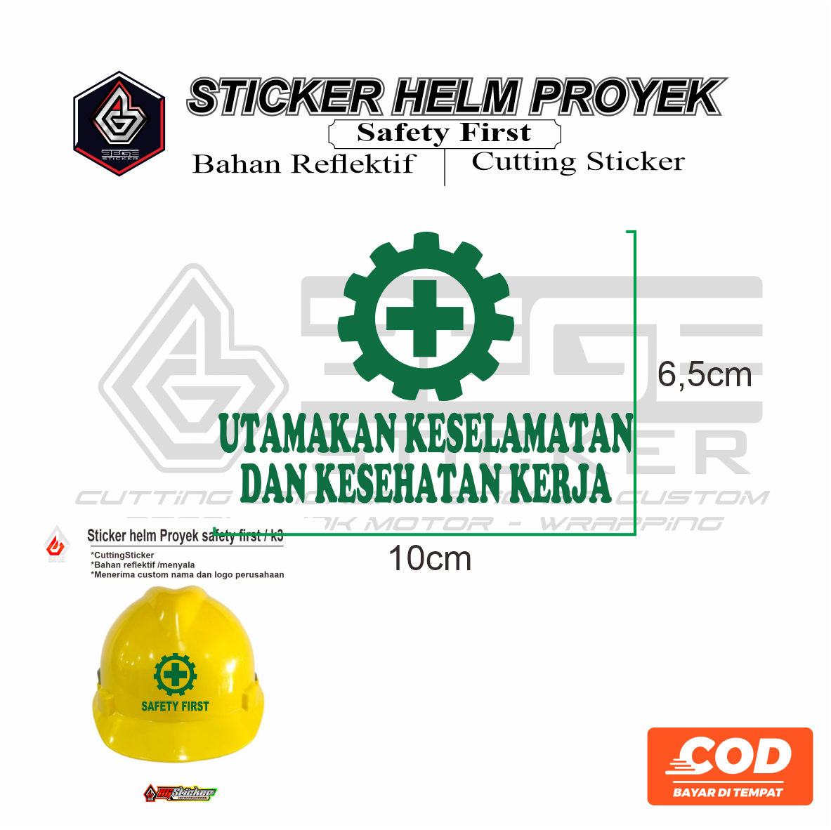 Sticker utamakan keselamatan kerja dan kesehatan kerja,sticker k3 ...