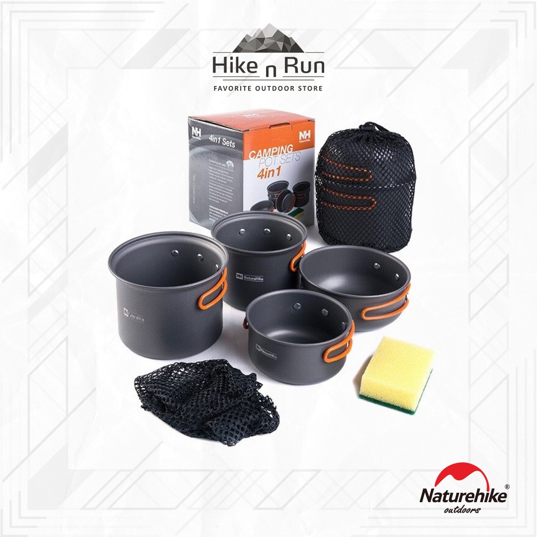 Alat Masak Camping Naturehike NH15T401-G Nesting Cooking Set Set 2-3P ...