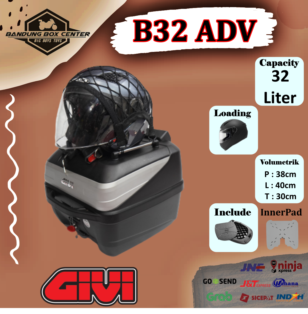 Box Motor Givi B32 ADV Box Touring Givi B32 ADV B 32 BOLD ADV Lengkap ...