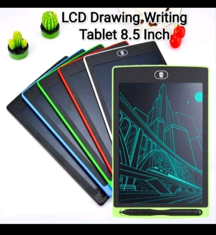 Lcd drawing writing tablet 8,5 inc , mainan papan tulis - random ...