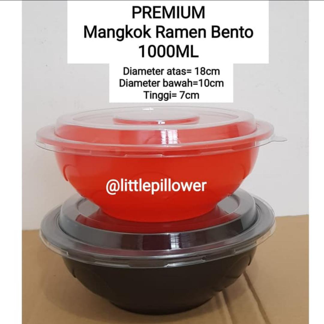 (Isi 20pcs)Mika Ramen Hitam/Mika Mangkok Ramen Bento Premium/Mangkok ...