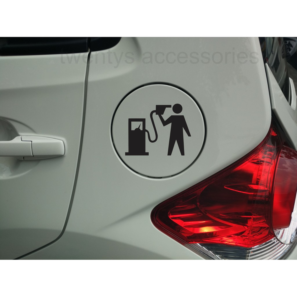 Stiker tutup tanki mobil sticker ISI BENSIN stiker cutting | Lazada ...