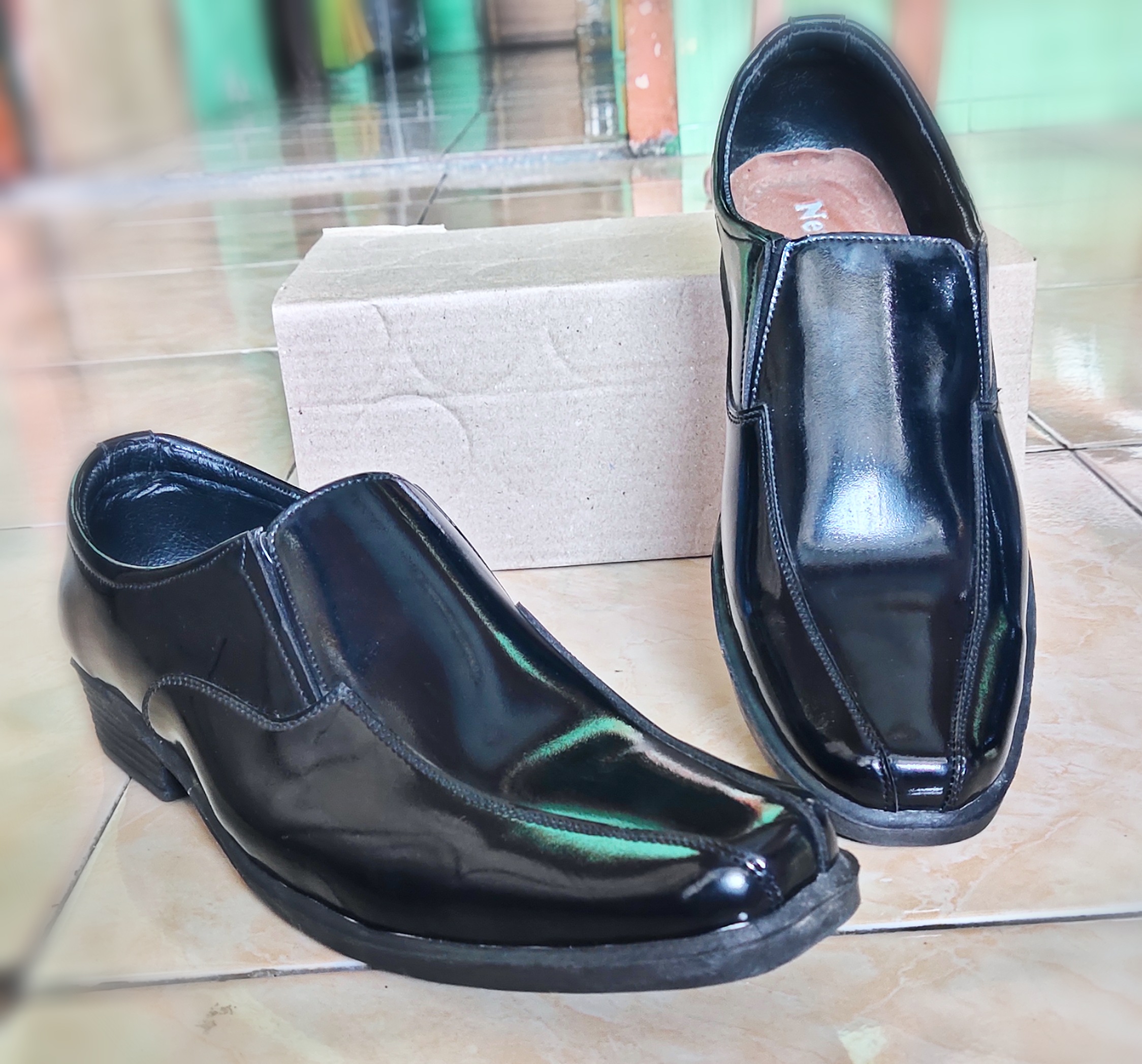 Sepatu pantofel formal pria mengkilap pantovel kantor pantopel kerja fantofel hitam | Lazada ...