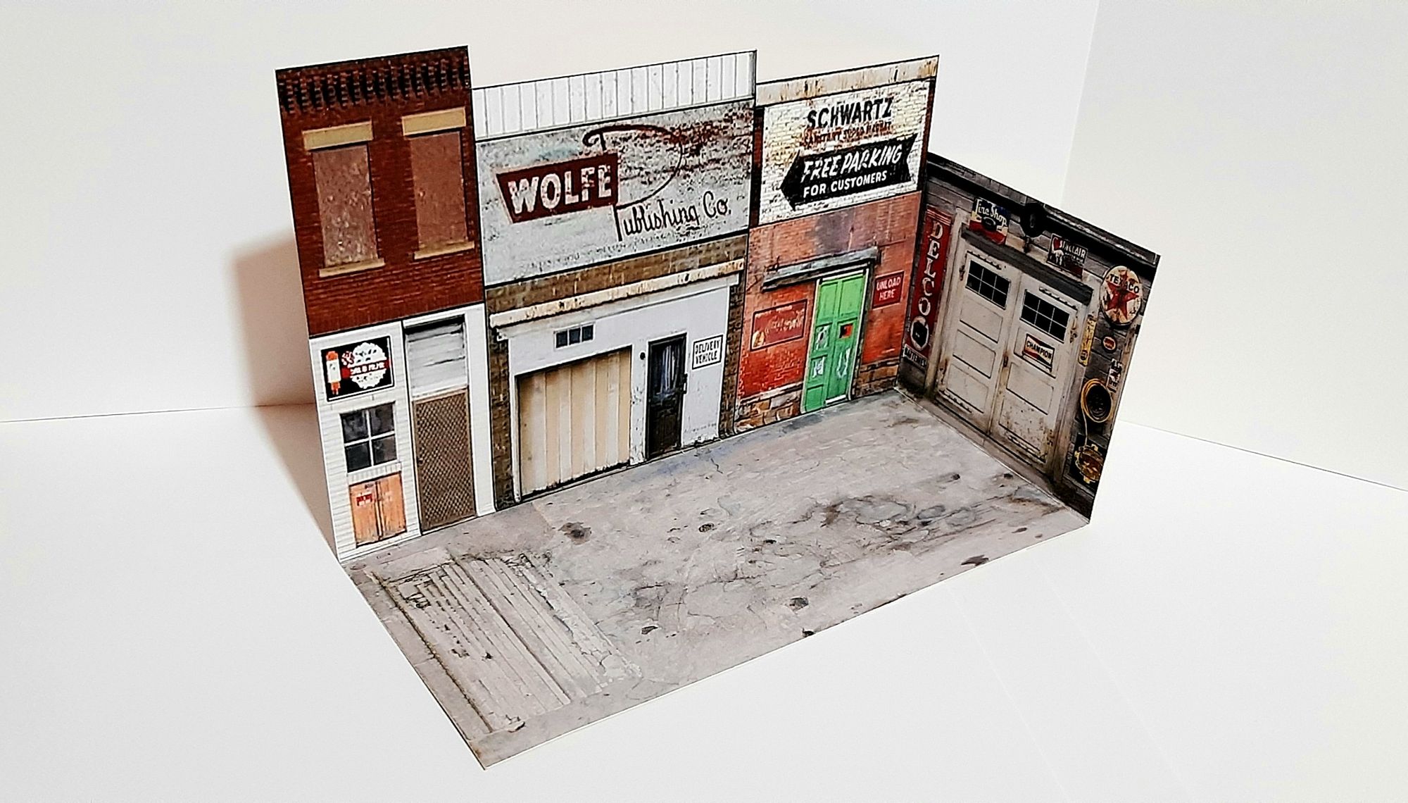 Malaysia Stock Diorama Papercraft Old Garage Diorama Papercraft Garasi
