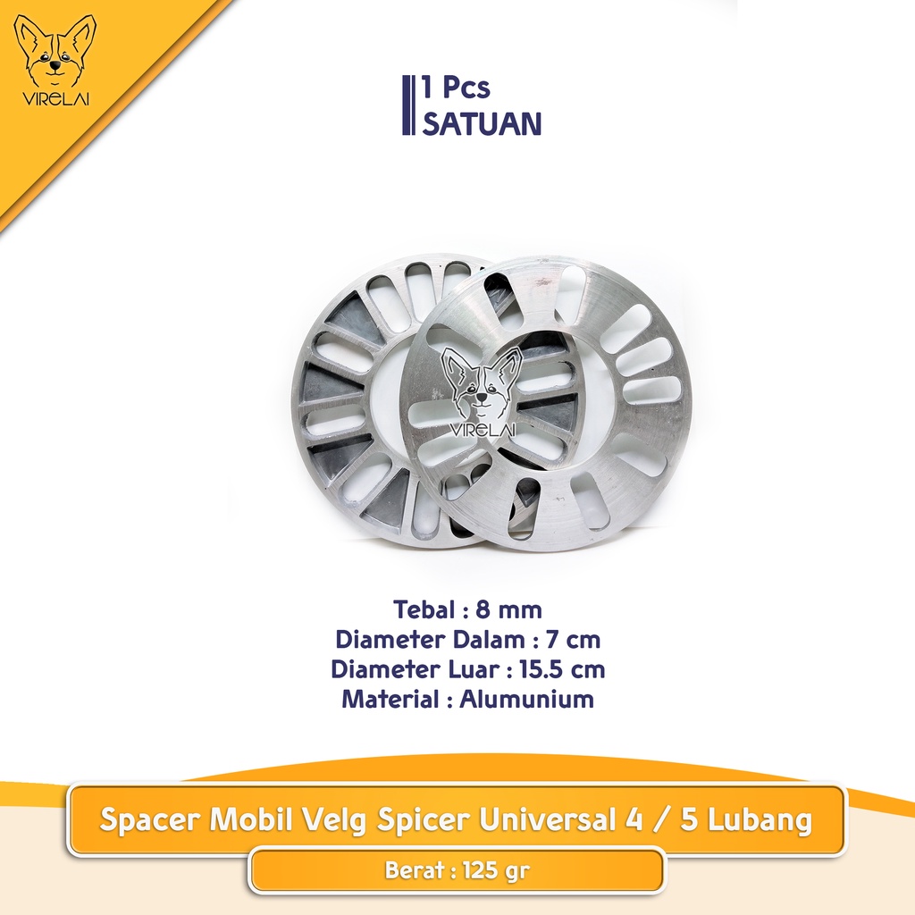 [SATUAN / 4 PCS] Spiser / Spacer Ban Roda Velg Universal 4 / 5 Lubang ...