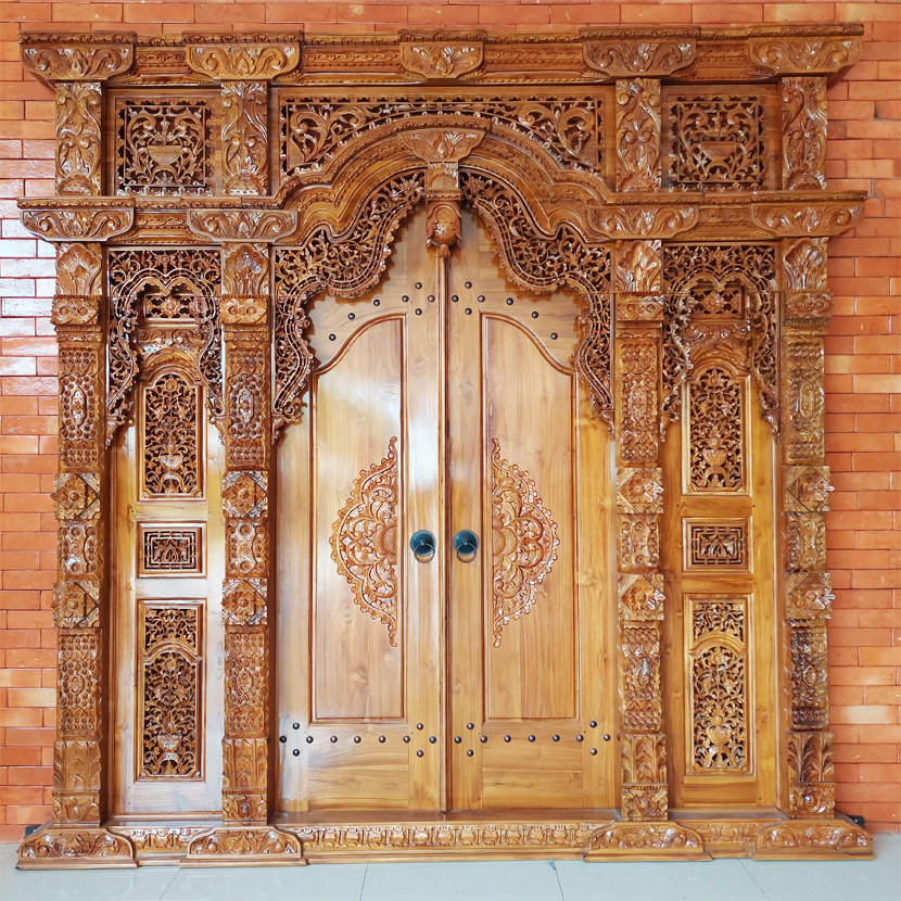 Pintu Gebyok Ukir Furniture Jepara Kayu Jati Terbaik Murah | Lazada ...