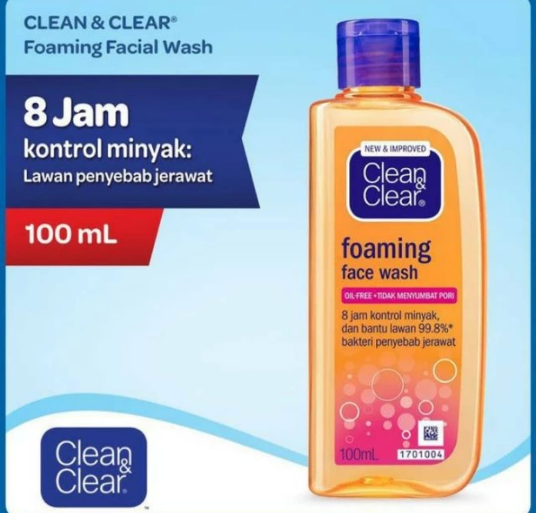 CLEAN & Clear Foaming Face Wash 100 ML - Clean Clear Sabun Cuci Muka ...