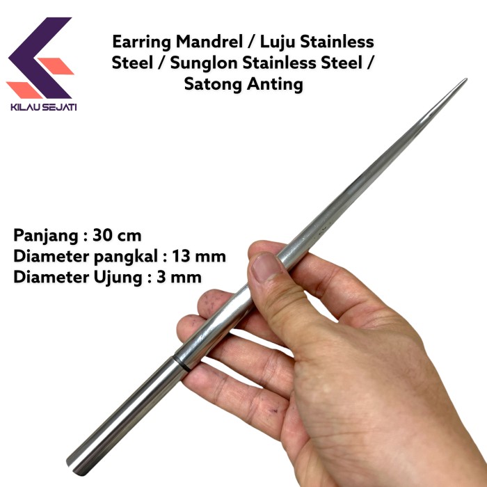 Earring Mandrel / Luju / Sunglon / Satong Stainless Steel Ukuran Mini | Lazada Indonesia