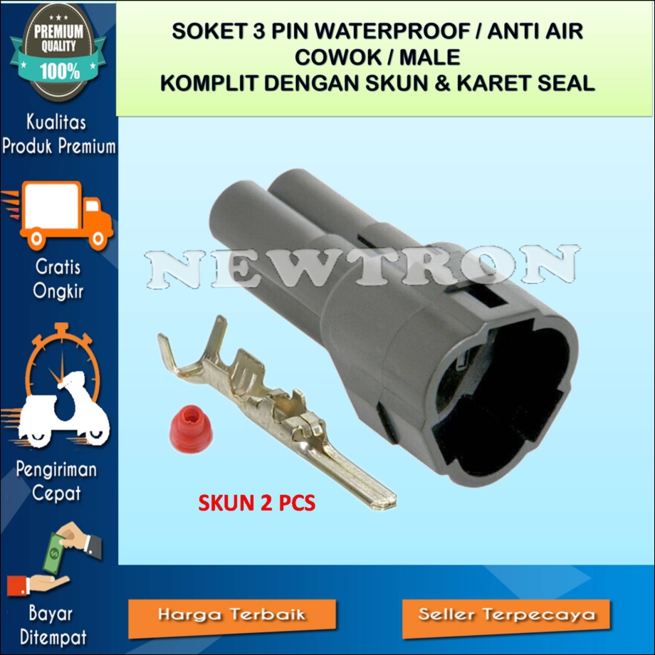 SOKET DLC YAMAHA 3 PIN MALE SOKET DLC RESET SOKET DLC SHORT CONNECTOR DLC ECM YAMAHA HITAM ...