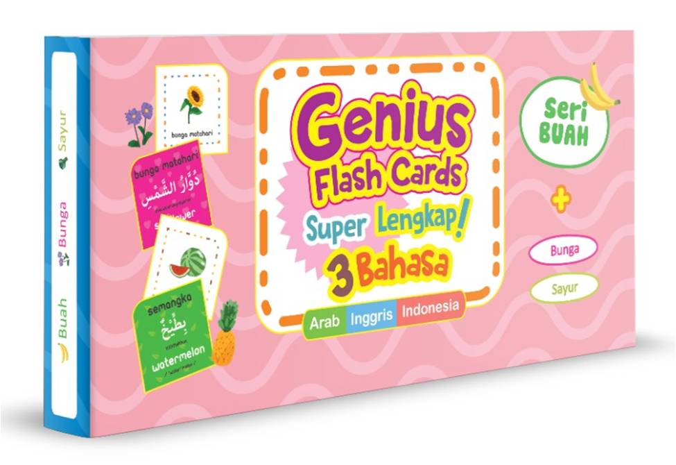 GENIUS FLASH CARDS SUPER LENGKAP 3 BAHASA SERI BUAH | Lazada Indonesia