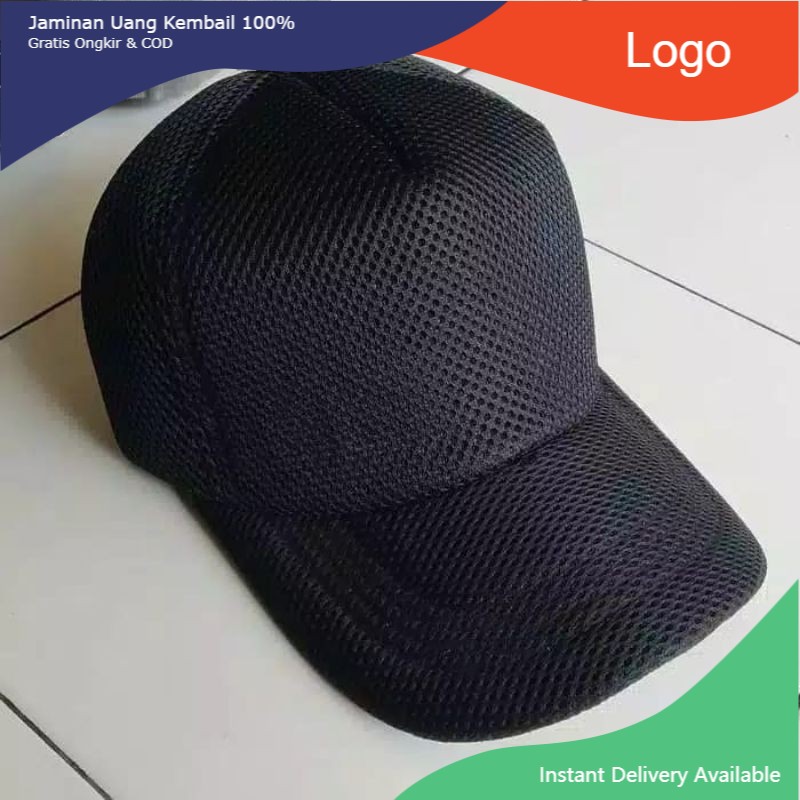 TOPI HITAM POLOS DOUBLE MESS/DOUBLE MESH - TOPI LAPANGAN TAKTIKAL ...