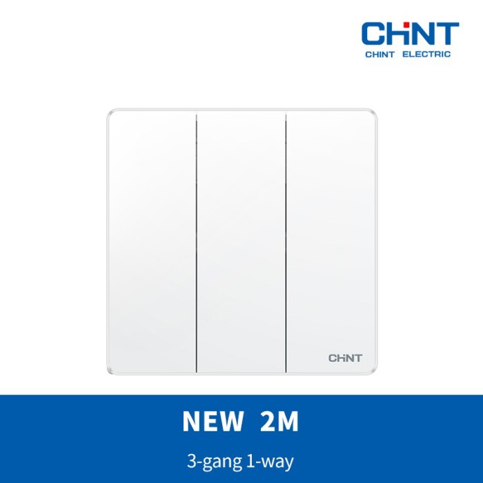 SAKLAR TRIPLE CHINT NEW 2 M 3 GANG 1 WAY 10A 250V - WHITE | Lazada ...