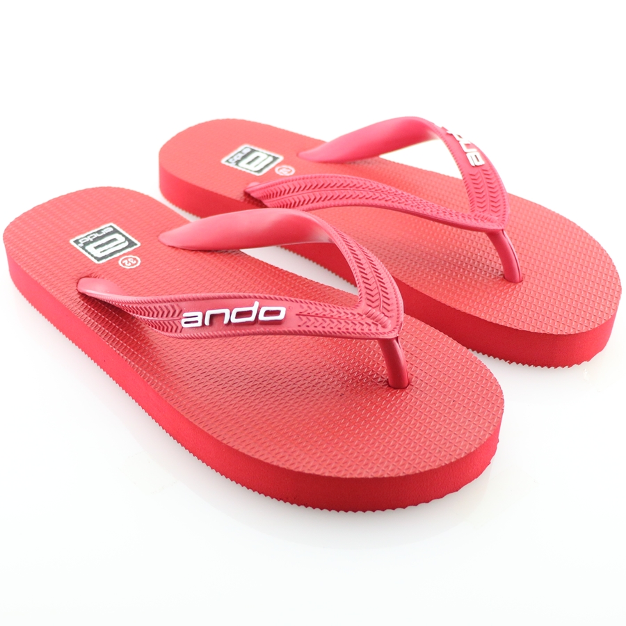 Ando Hawaii Basic Merah - Sandal Jepit Anak Besar Rumah Ando | Lazada ...