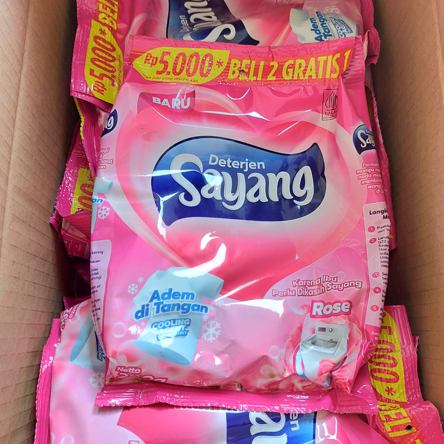 ( ISI 3 ) Deterjen Bubuk Sayang 260gr | Sabun Cuci Baju Merk Sayang ...