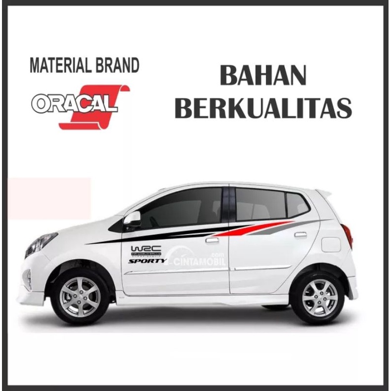 0055 cutting sticker mobil AGYA AYLA YARIS JAZZ type mobil lain bisa ...