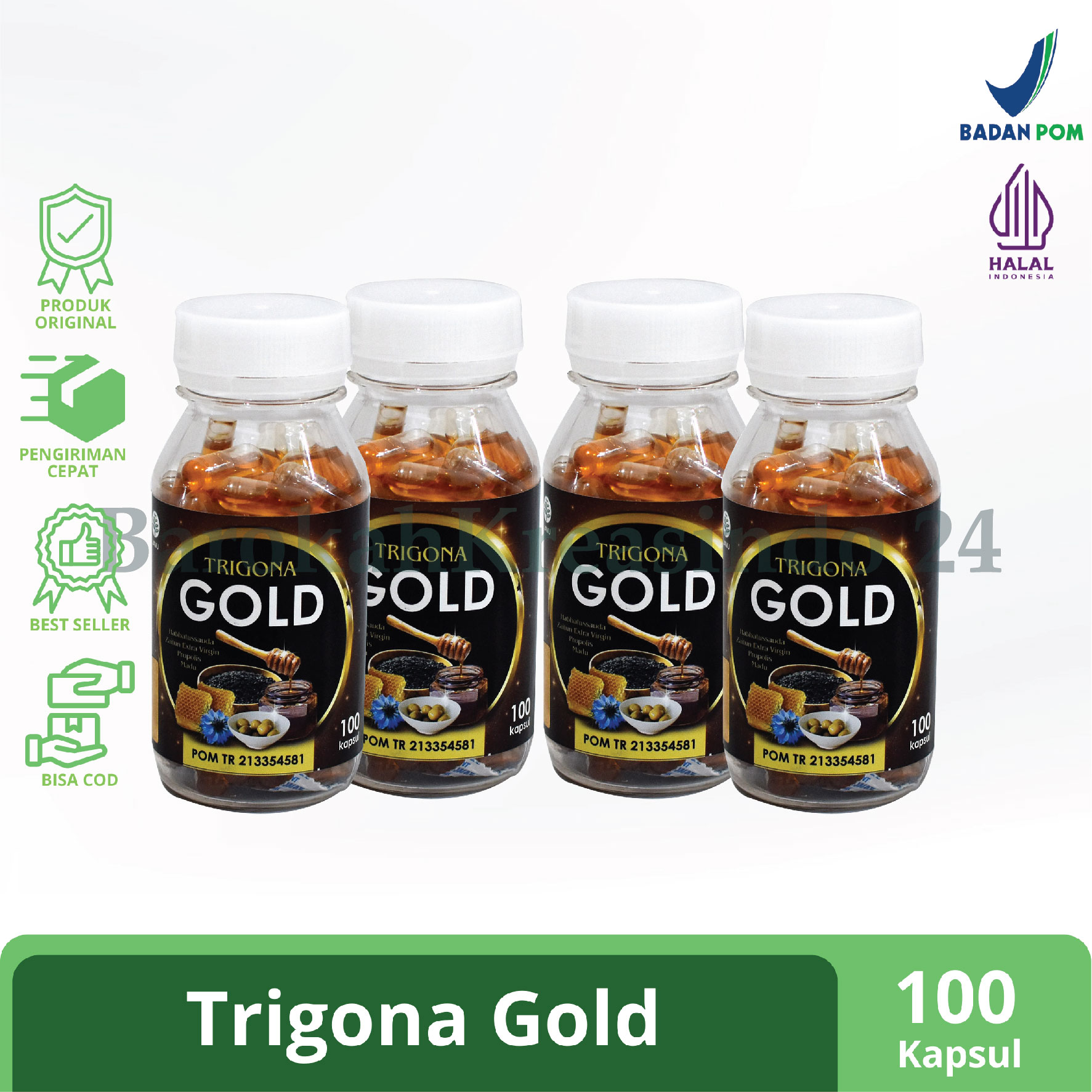 Habbatussauda Trigona Gold Extra Propolis Asli Original 100 Kapsul ...