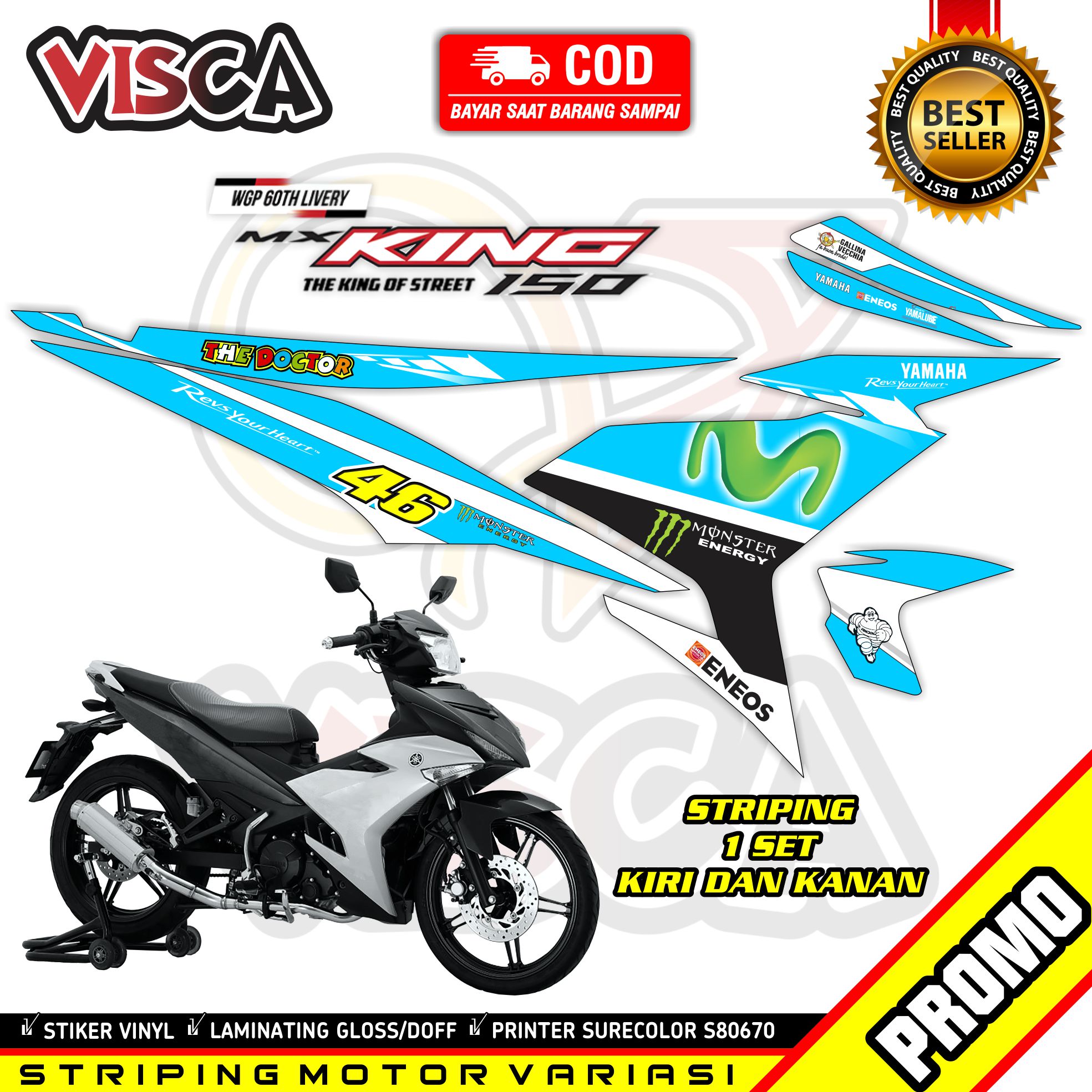 Striping MX King 150 Variasi - Stiker Motor MX King Desain Movistar ...