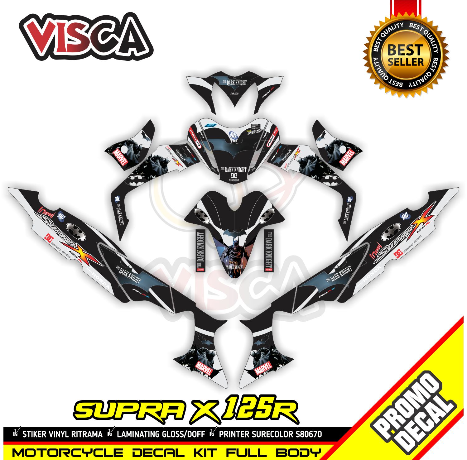 Decal Supra X 125 R Modif Keren Stiker Supra X 125 R Full Body Striping ...