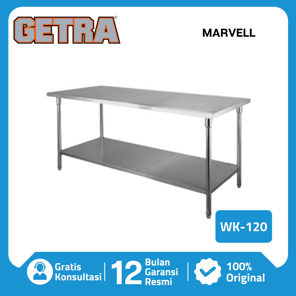 GETRA S/S WORKING TABLE WK-120 MEJA KITCHEN SET DAPUR SERBAGUNA ...