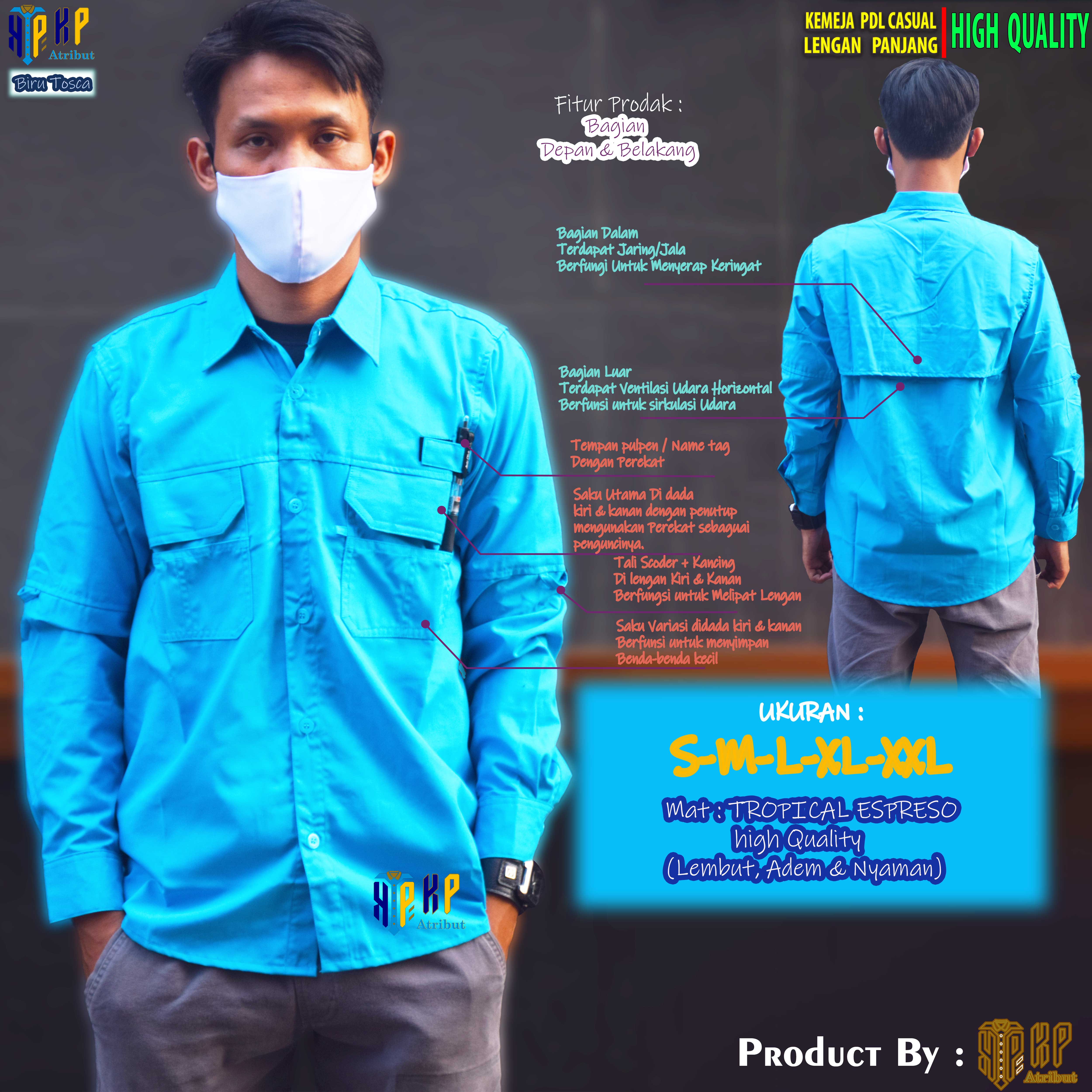 KEMEJA KERJA LAPANGAN/PDL | Warna COKLAT | SERAGAM KERJA PDL OUTDOOR ...