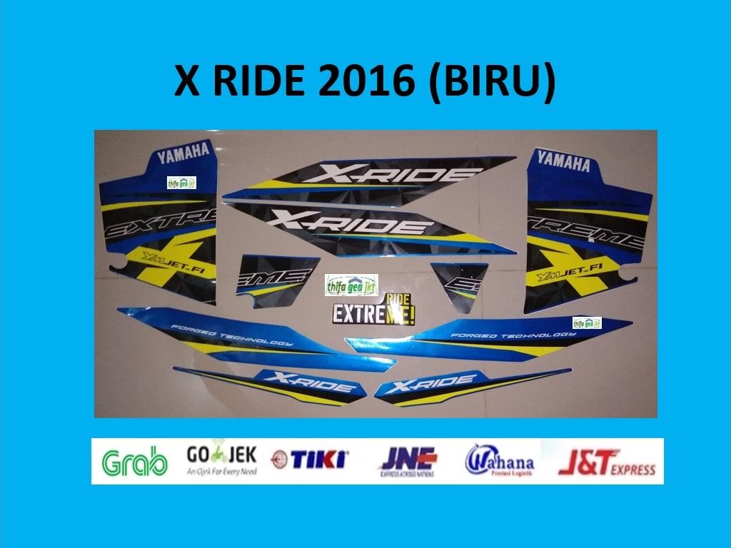 X RIDE 2016 BIRU Motor Yamaha Sticker Striping Stripping Stiker List ...