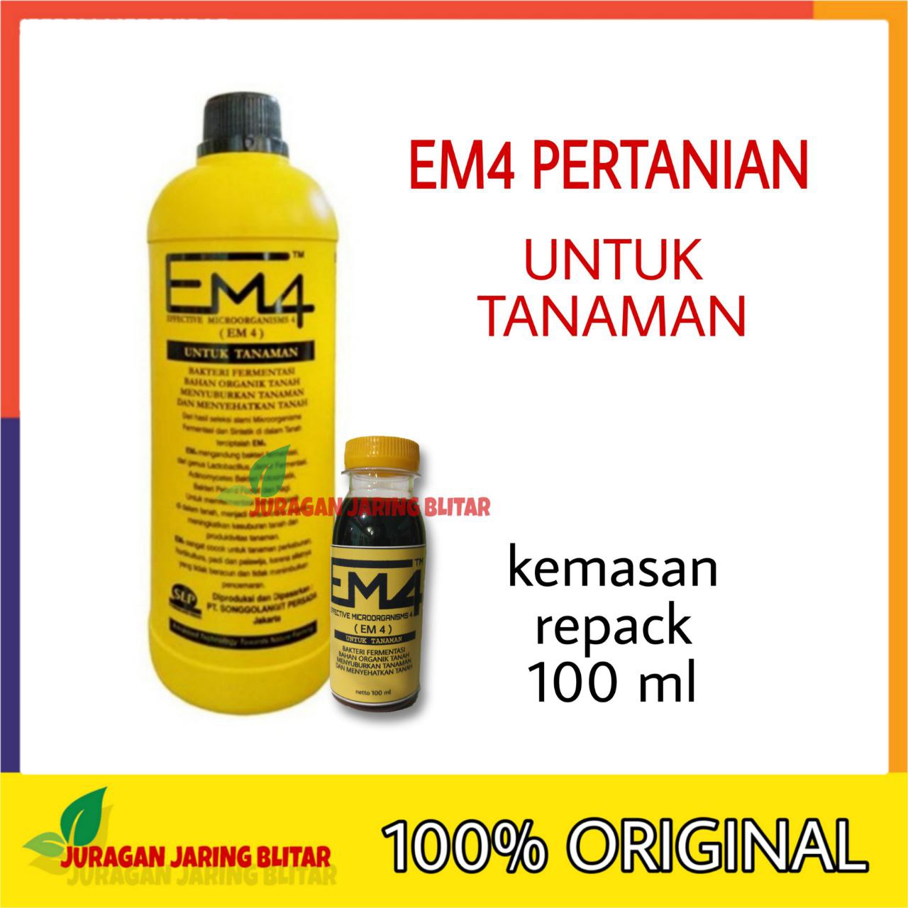 EM4 PERTANIAN - EM4 TANAMAN 100 ML pupuk organik fermentasi bahan ...