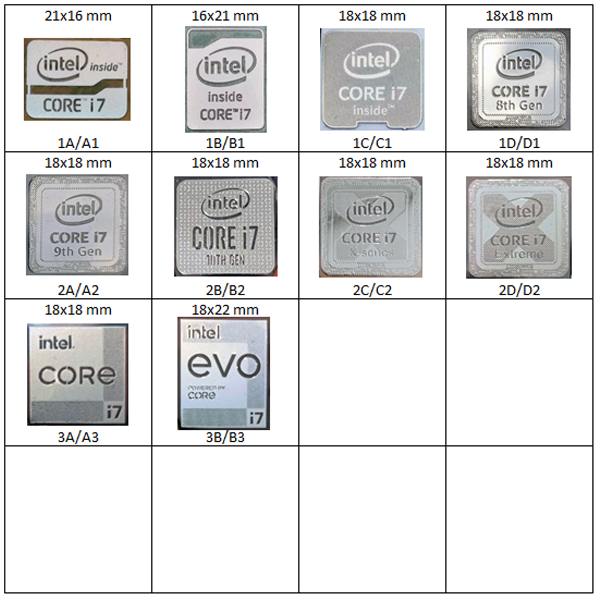 Stiker Logo Intel Core i7 Logam | Lazada Indonesia