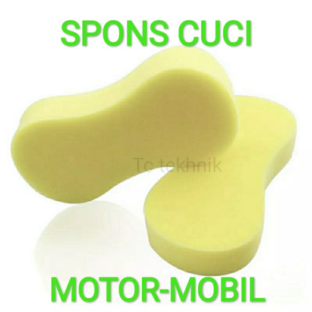 Spons cuci motor mobil / spons wash car motorcly poles - waxing ...