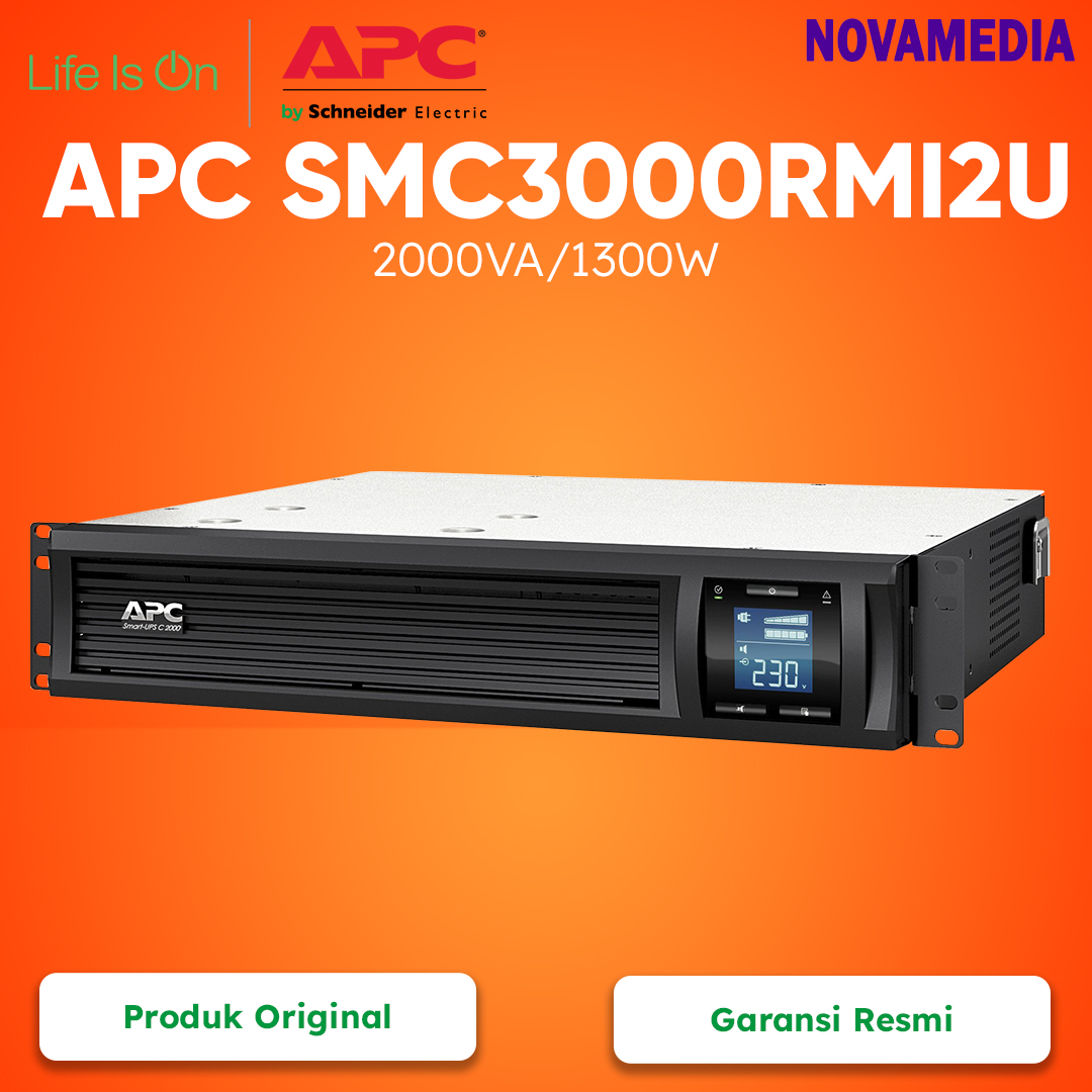 UPS APC SMC3000RMI2U 3000VA 2100Watt LCD rackmount UPS DAYA LISTRIK ...