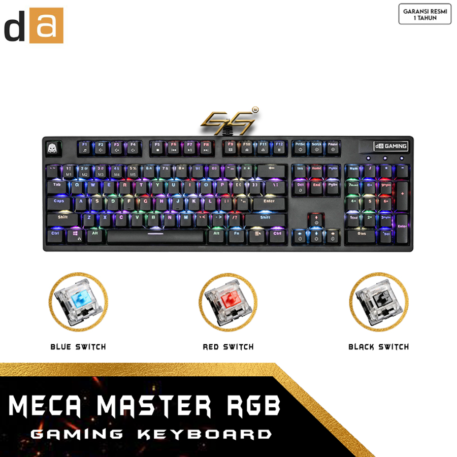 keyboard Gaming Mechanical RGB Full Size Digital Alliance Meca Master ...