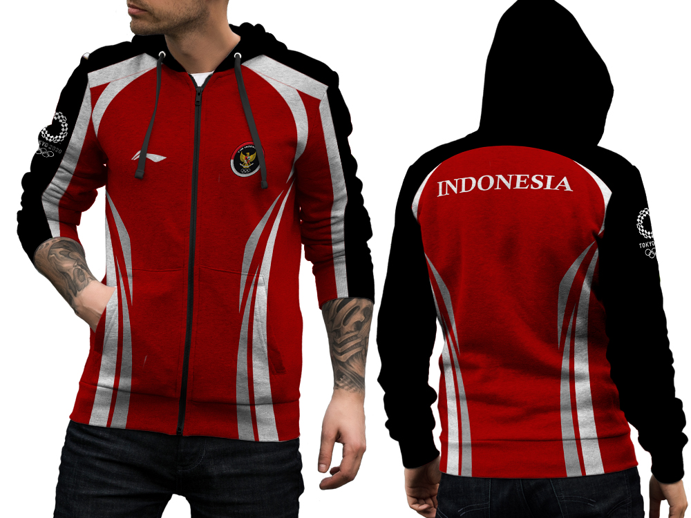 Fikastore - Jaket TIM INDONESIA OLIMPIADE TOKYO 2020 / Hoodie TIM ...