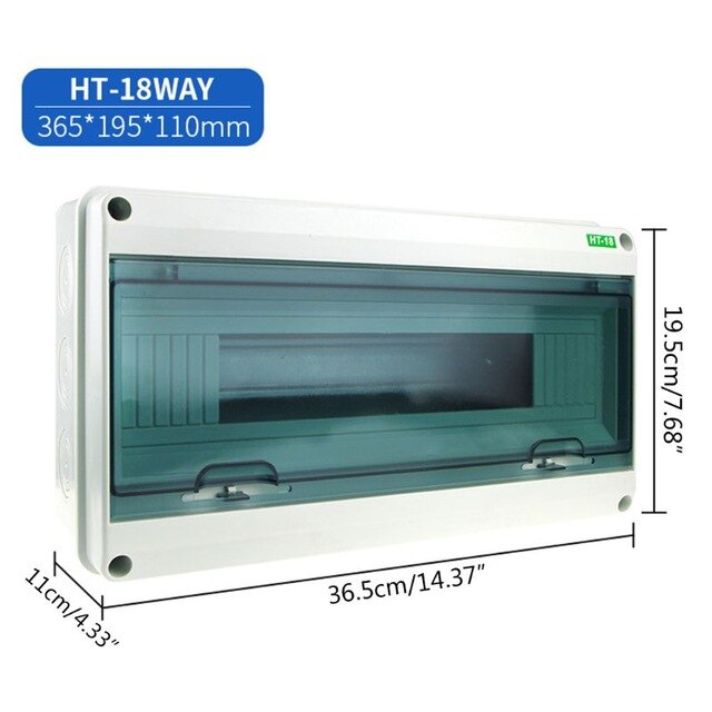 HT-5/8/12/15/18/24 Way Plastic Electrical Distribution Box Waterproof ...