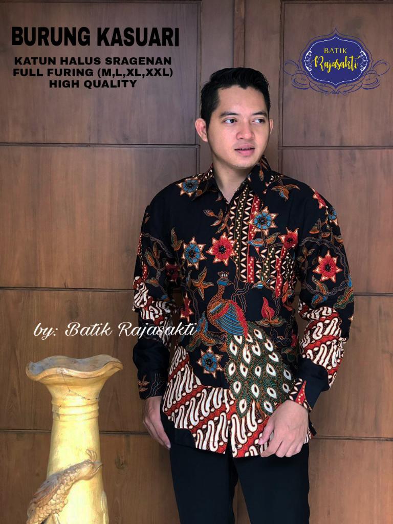 Kemeja Batik Burung Kasuari Lengan Panjang Hem Batik | Lazada Indonesia