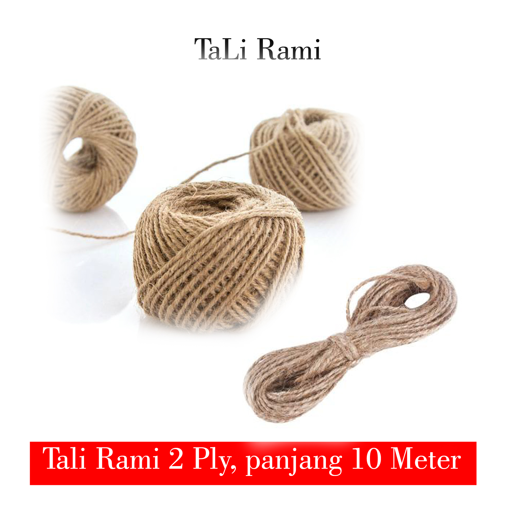 Tali Rami Atau tali goni panjang 10 METER, Tali kerajinan tangan ...