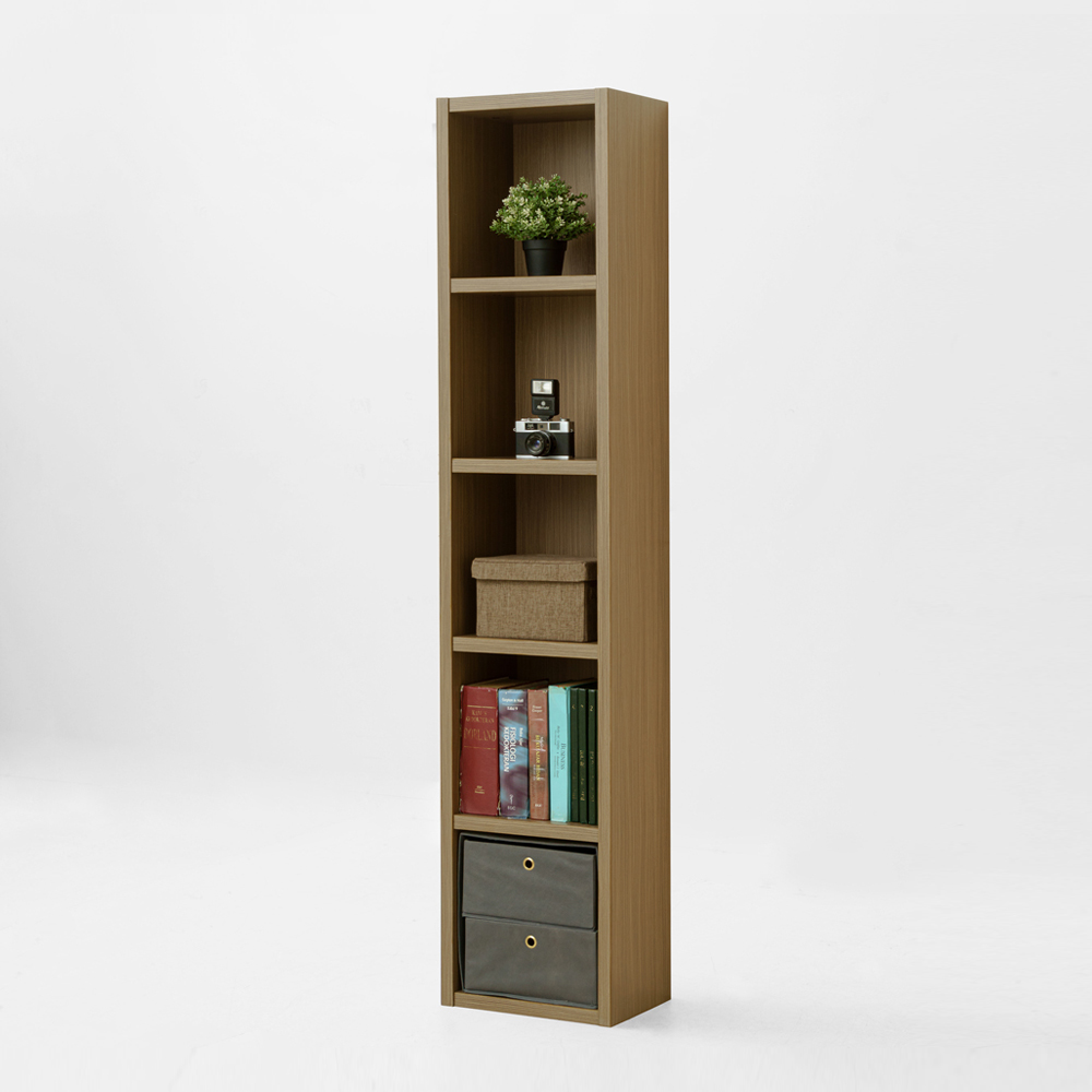 IFURNHOLIC Edwin Bookcase 1x5 | Rak Buku Susun | Lemari Buku Kayu ...