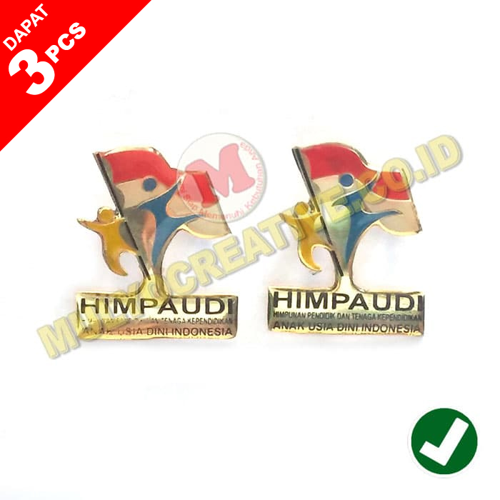Pin Logo Himpaudi Lencana Himpaudi Pin Guru PAUD Bahan Kuningan Murah ...
