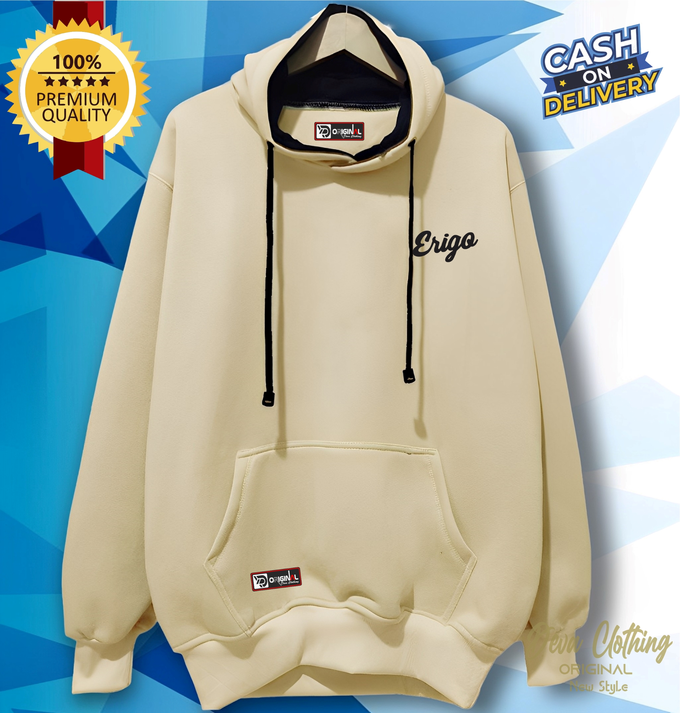 Jaket Sweater Hoodie Pria Distro Keren Unisex Cewek Cowok Bahan Tebal ...
