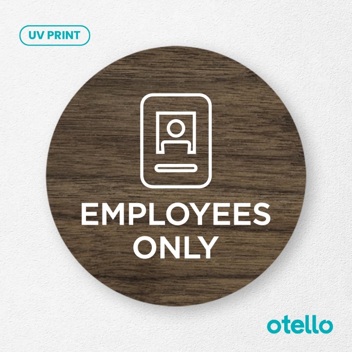 Grosir Signage Employees Only Sign Board Staff Only Papan Label Ruangan ...