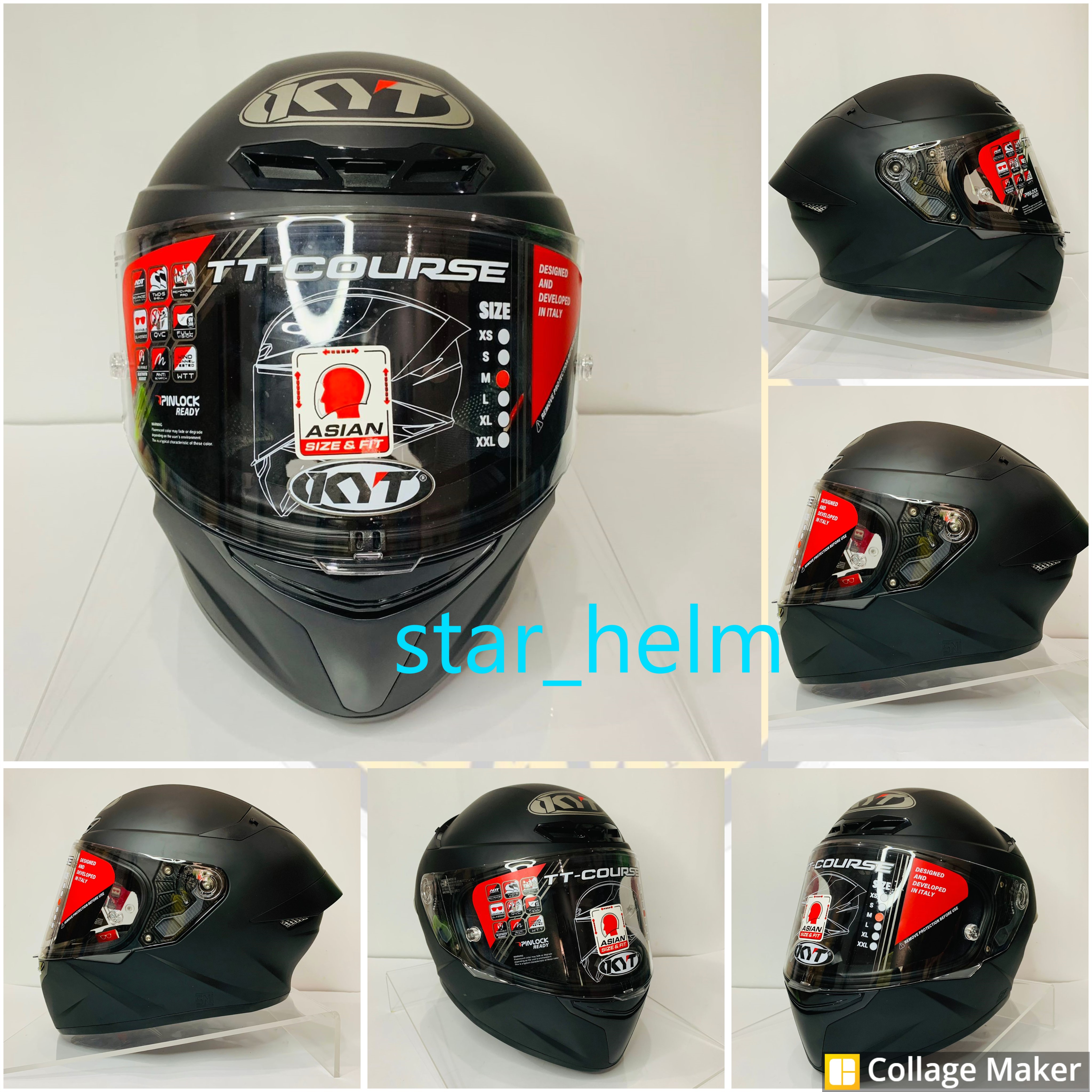 HELM FULL FACE KYT TT COURSE ORIGINAL 100% | Lazada Indonesia