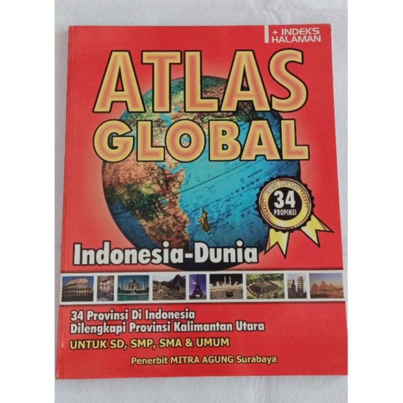 Buku Peta Atlas Global ( Indonesia Dunia ) Edisi Lengkap | Lazada Indonesia