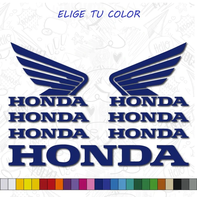 Sayap Honda Logo Sticker Sayap Honda Hitam MEDIUM SIZE Stiker Tangki
